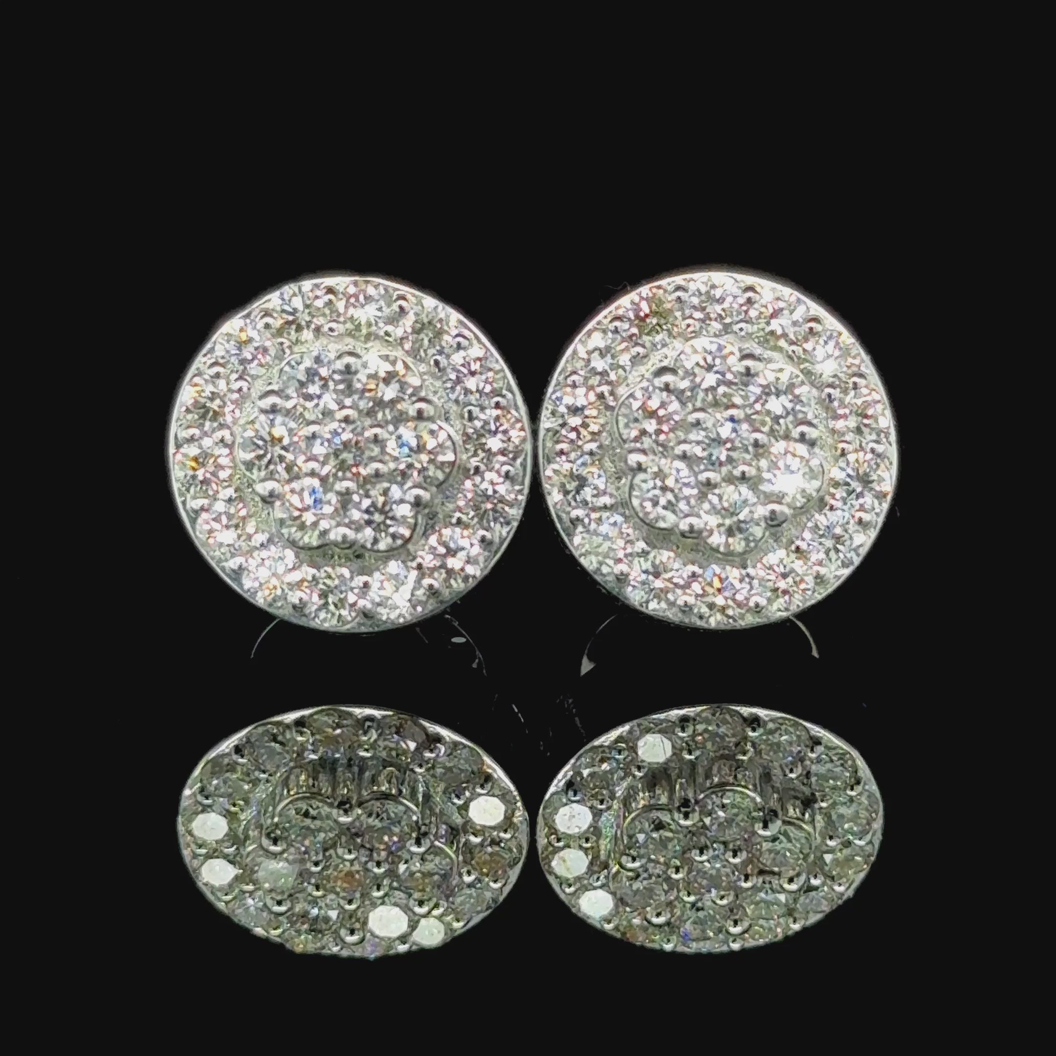 10K White Gold Diamond Stud Earrings (1.77ct) – ROE Jewelry KC